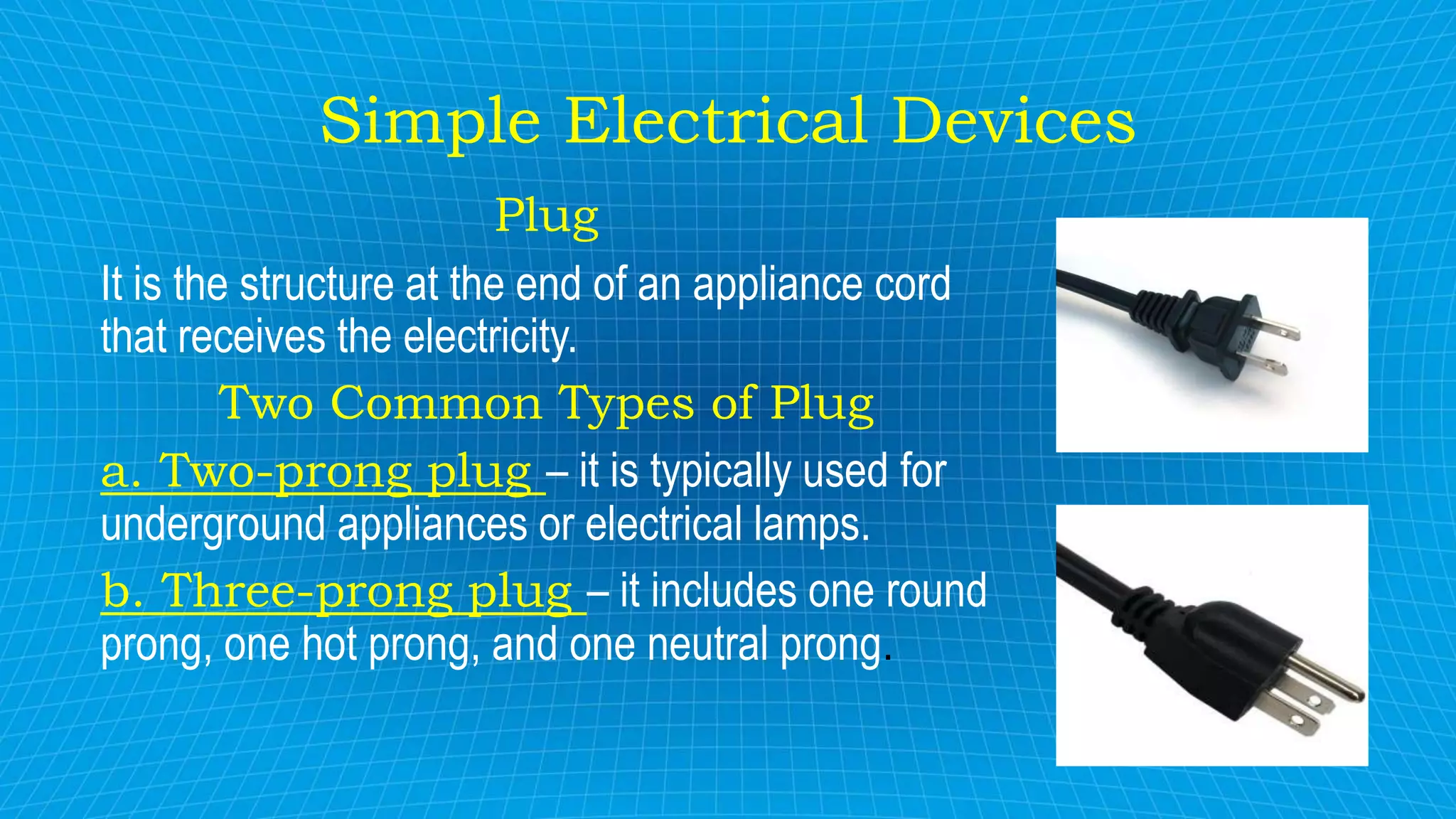 Simple electrical gadgets | PPTX