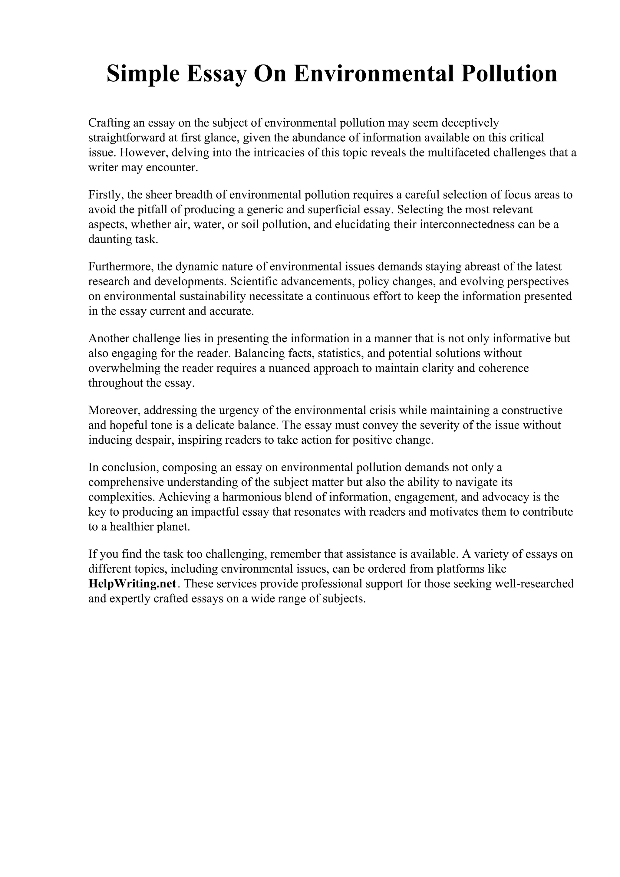 Simple Essay On Environmental Pollution.pdf