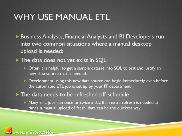 Simple ETL Solution - Marco Kiesewetter | PPT