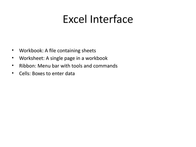Simple ExcelTraining Presentation On tools | PPTX