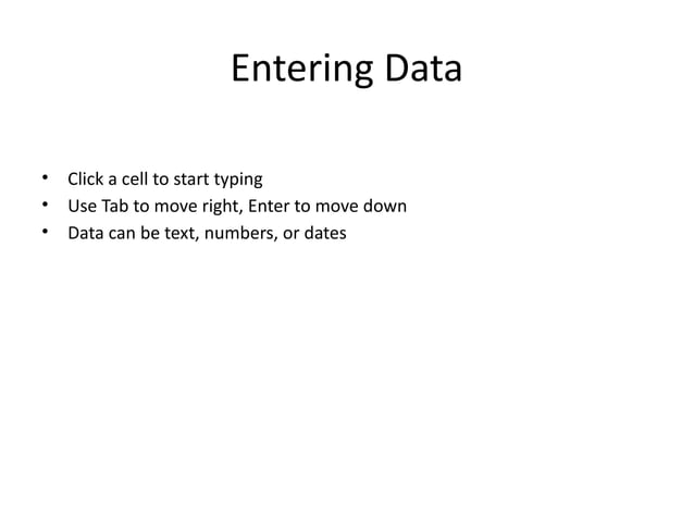 Simple ExcelTraining Presentation On tools | PPTX