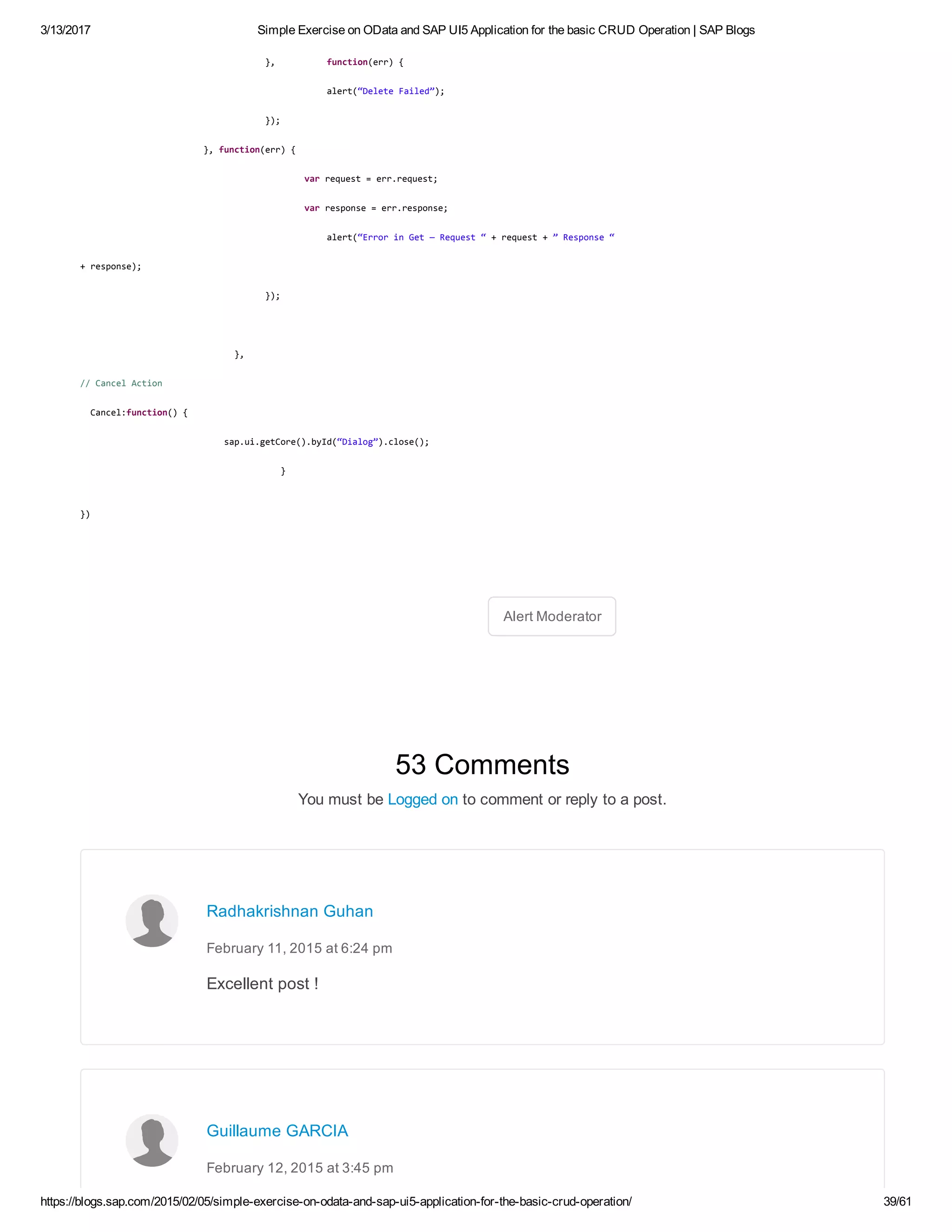 Simple Exercise On O Data And Sap Ui5 Application For The Basic Crud