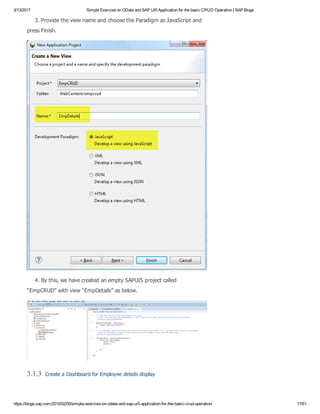 Simple exercise on o data and sap ui5 application for the basic crud operation sap blogs | PDF