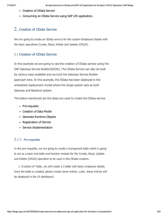 Simple Exercise On O Data And Sap Ui5 Application For The Basic Crud 9577