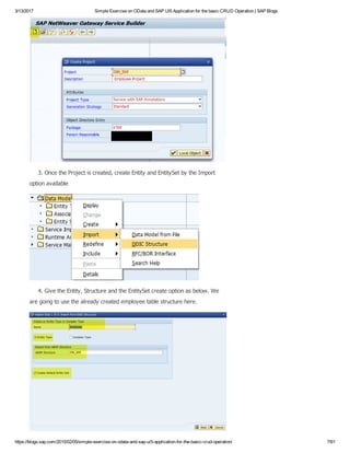 Simple exercise on o data and sap ui5 application for the basic crud operation sap blogs | PDF