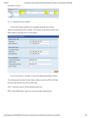 Simple exercise on o data and sap ui5 application for the basic crud operation sap blogs | PDF