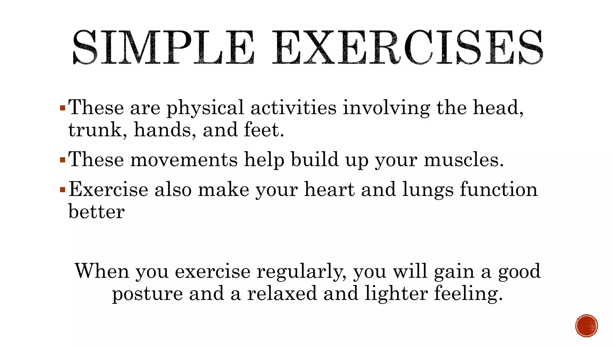Simple exercises | PPTX