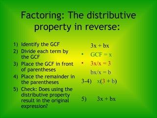 Simple factoring | PPT