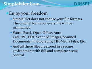 Simple Filer Presentation | PPT