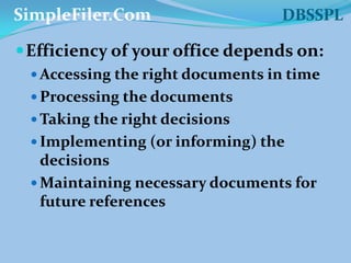 Simple Filer Presentation | PPT
