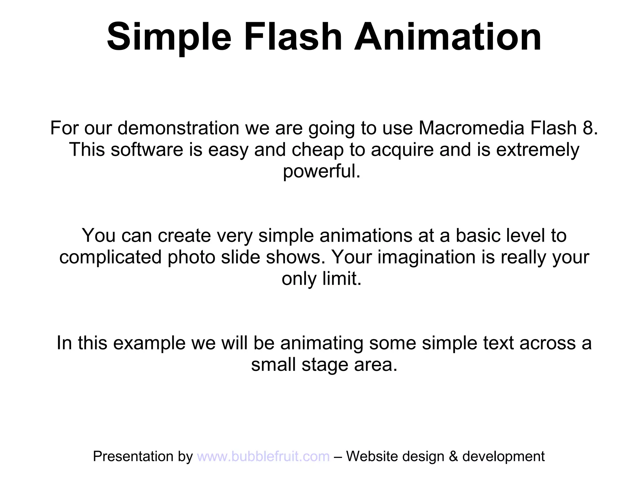 Simple flash animation | ODP