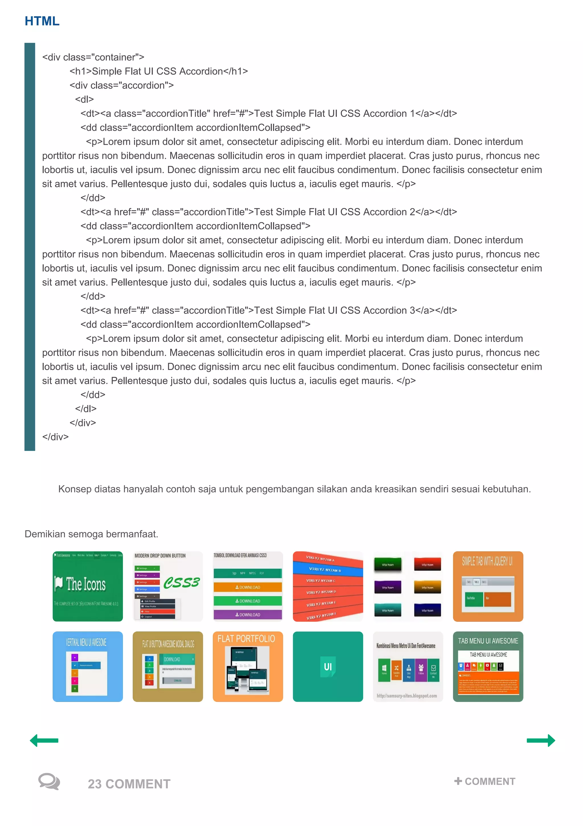 Simple flat ui css accordion | PDF