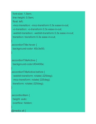 Simple flat ui css accordion | PDF
