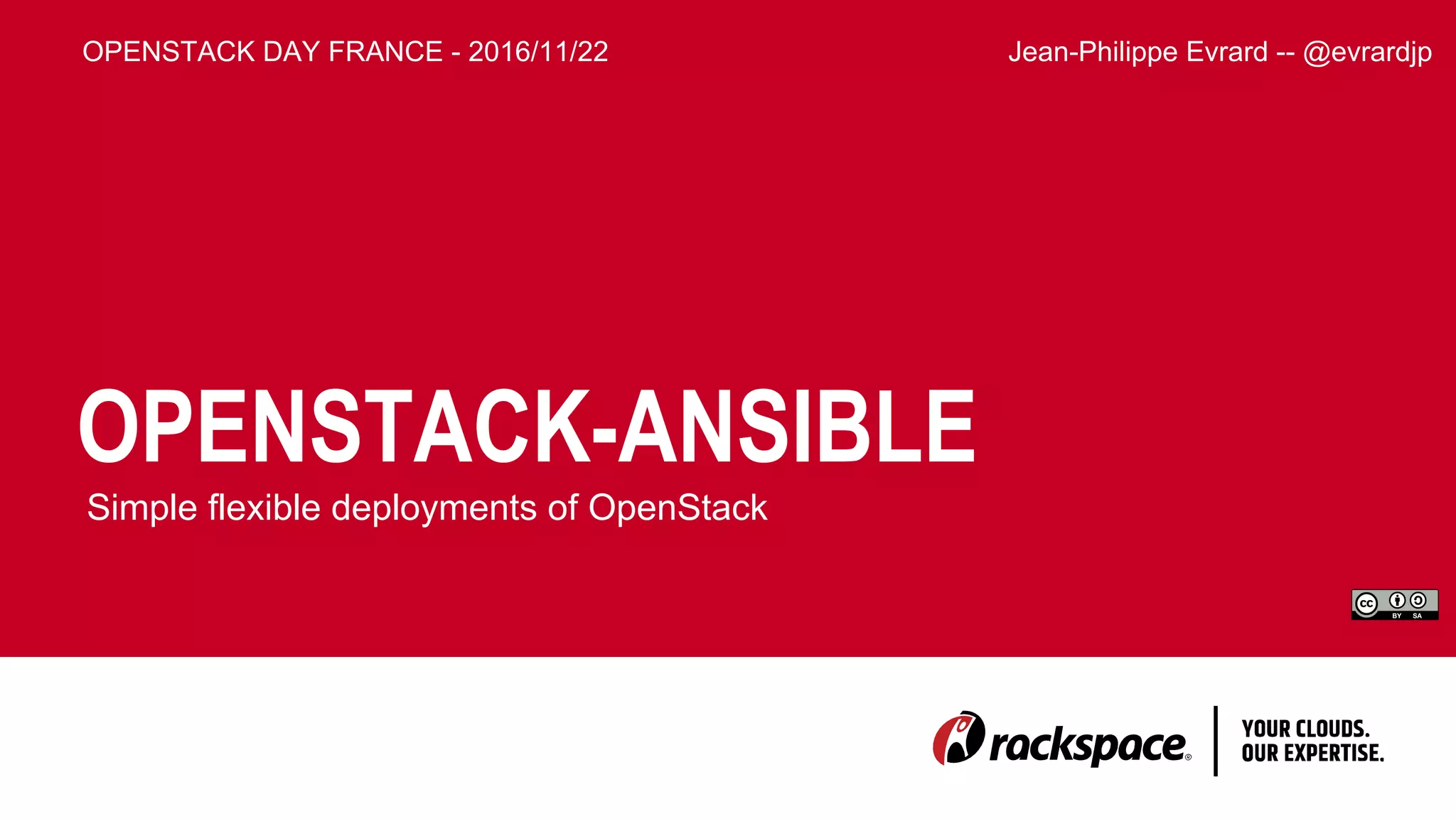 Simple Flexible Deployments With Openstack Ansible Ppt