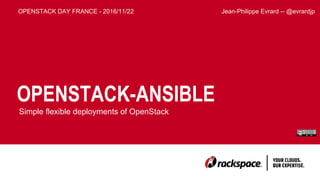 Simple flexible deployments with openstack ansible | PPT