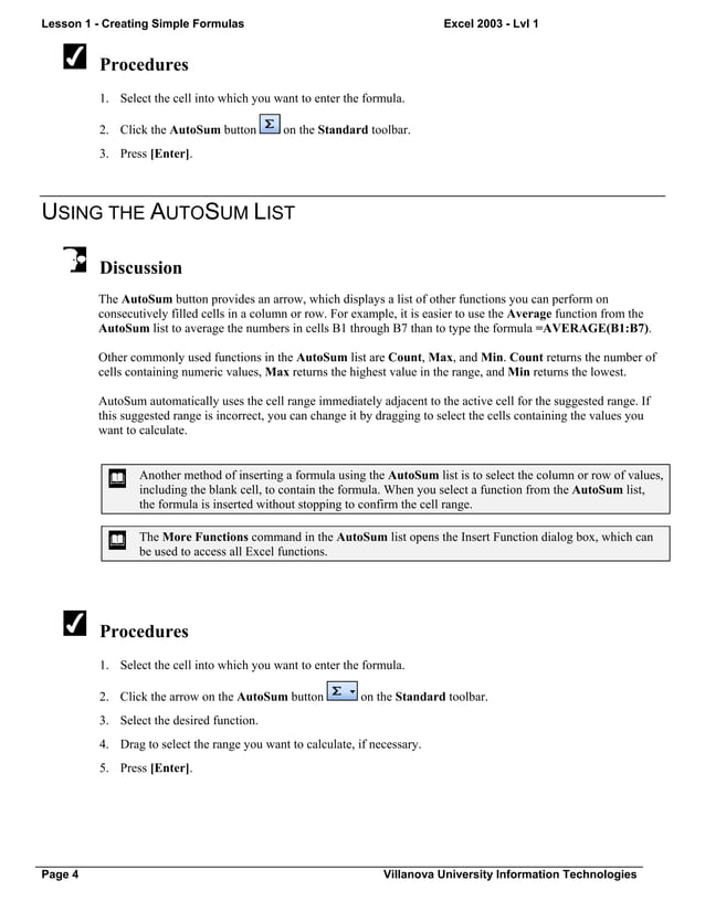 Simple formulas excel | PDF | Business Accounting & Finance | Business
