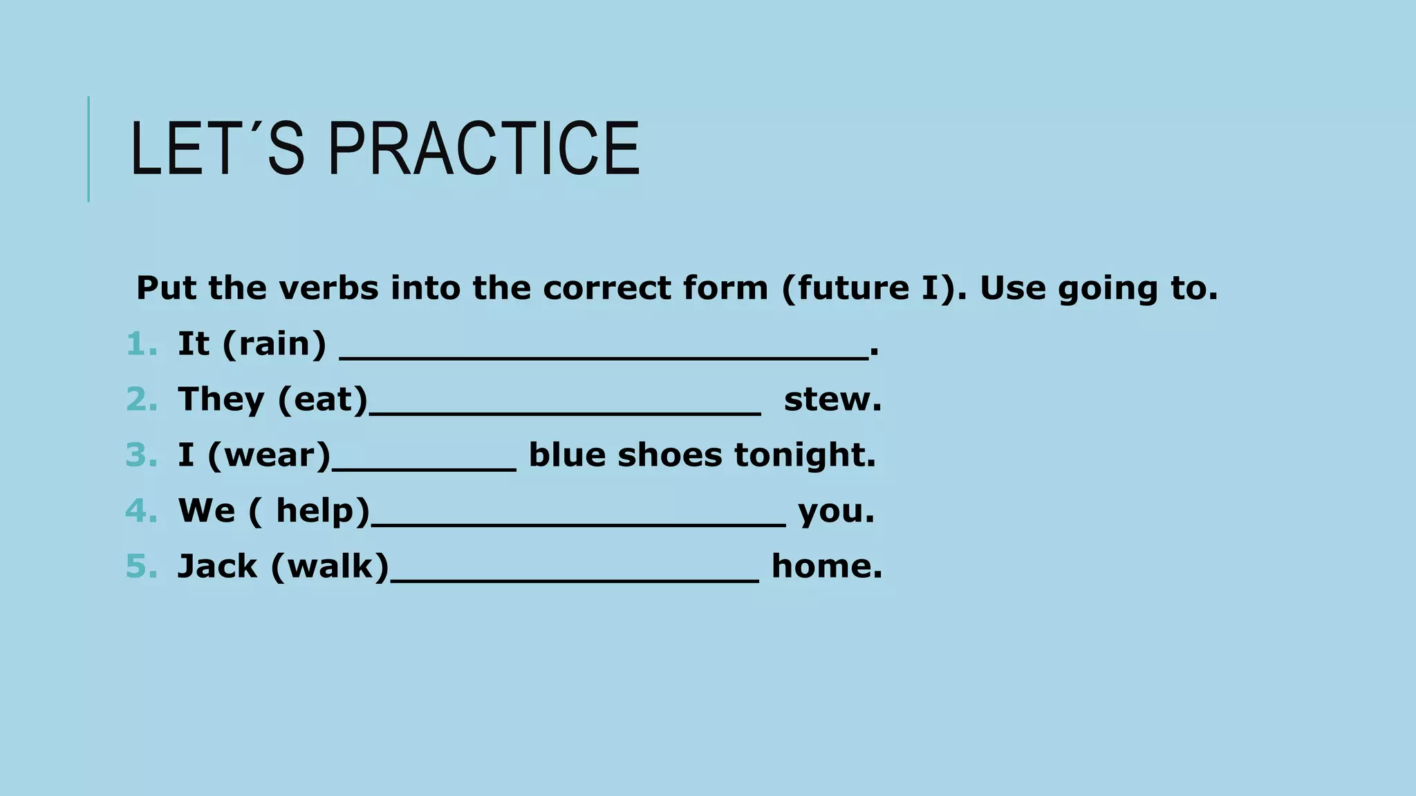 Simple future "be going to" | PPTX