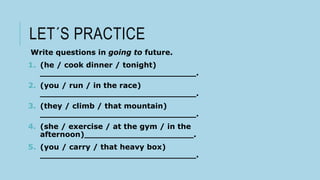 Simple future "be going to" | PPTX