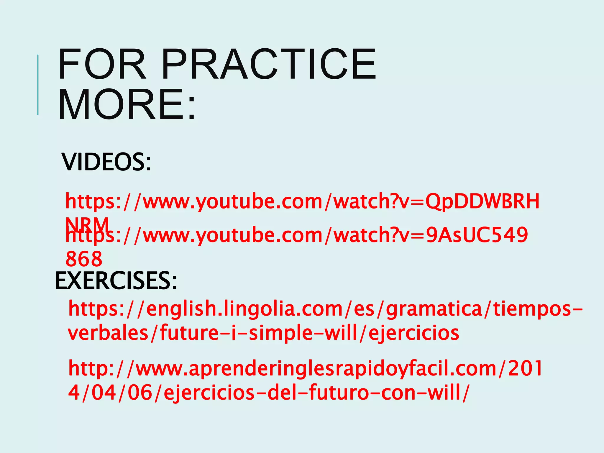 SIMPLE FUTURE-FORM WILL | PPT