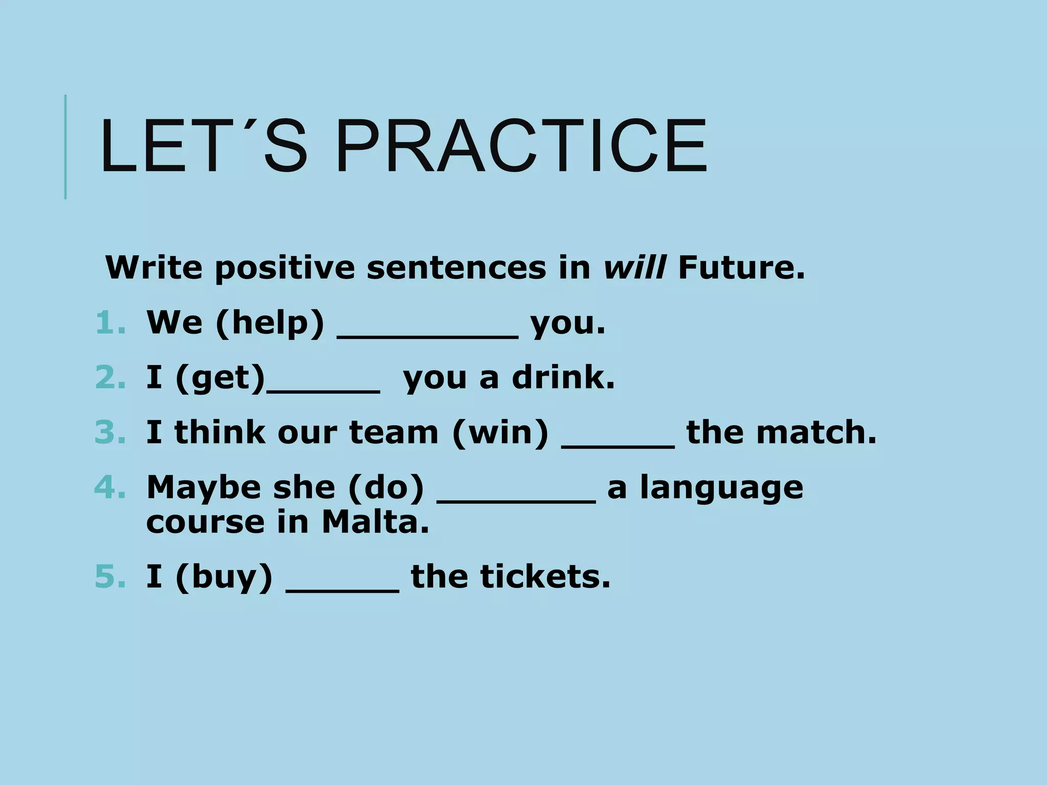 SIMPLE FUTURE-FORM WILL | PPTX