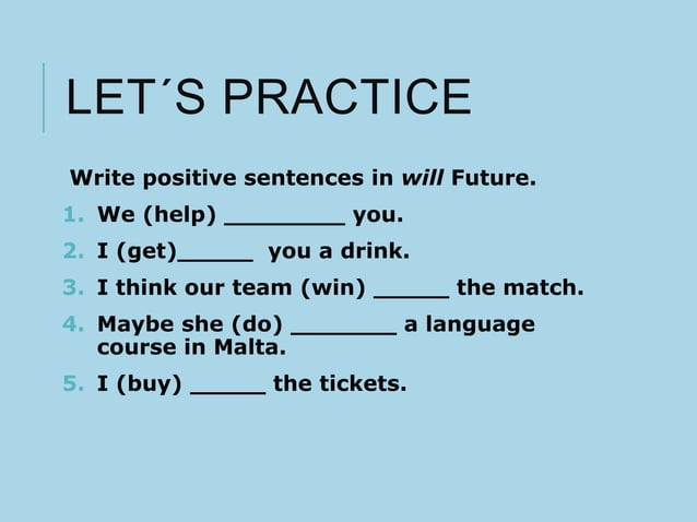 SIMPLE FUTURE-FORM WILL | PPTX