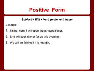 Simple future tense | PPTX