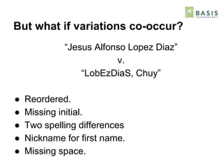 Simple fuzzy name matching in solr | PPT