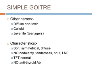 Simple goitre and thyroiditis | PPTX