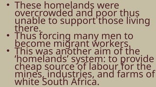 South African History: Apartheid1940s to 1960 | PPTX