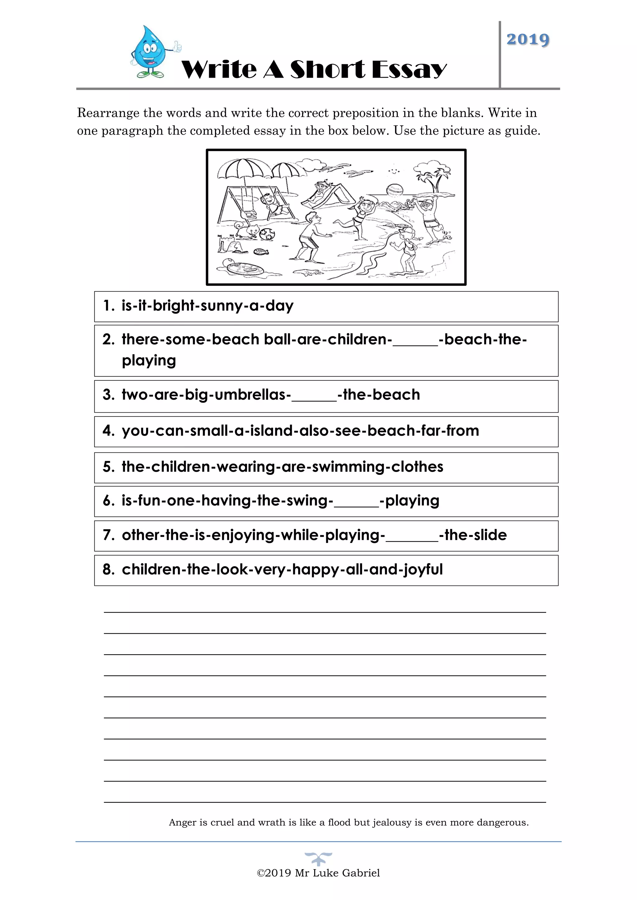 Learn To Write A Simple Short Essay | PDF