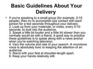 Simple Guidelines For Effective Presentations | PPT