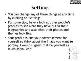 Simple guide to twitter Part 2 creating your profile | PPT | Social ...