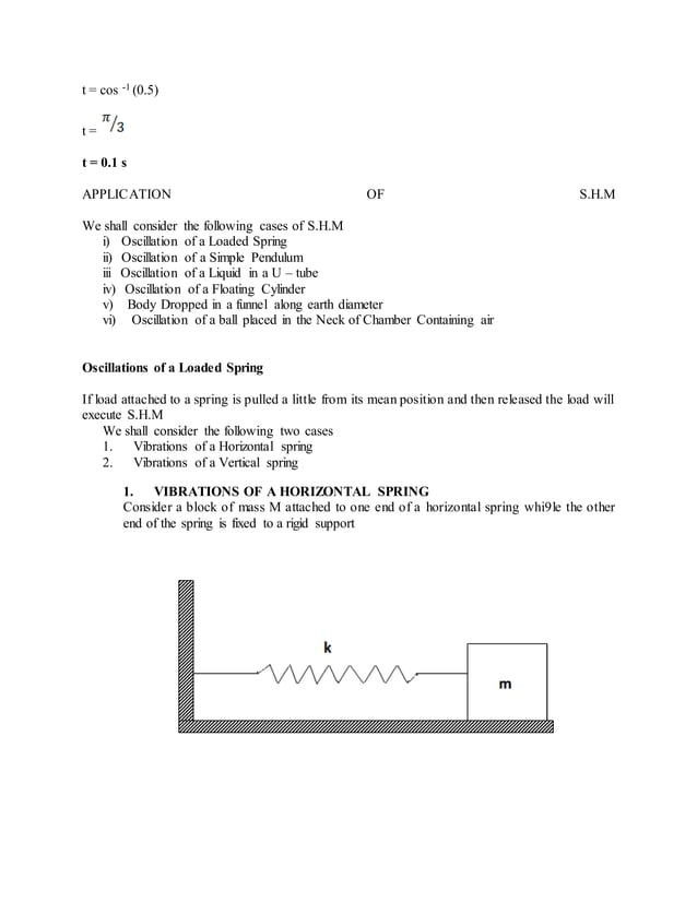 SIMPLE HARMONIC MOTION | PDF