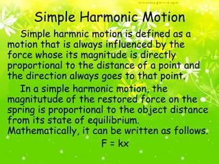 Simple harmonic motion | PPT