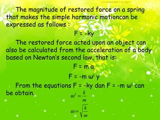 Simple harmonic motion | PPT
