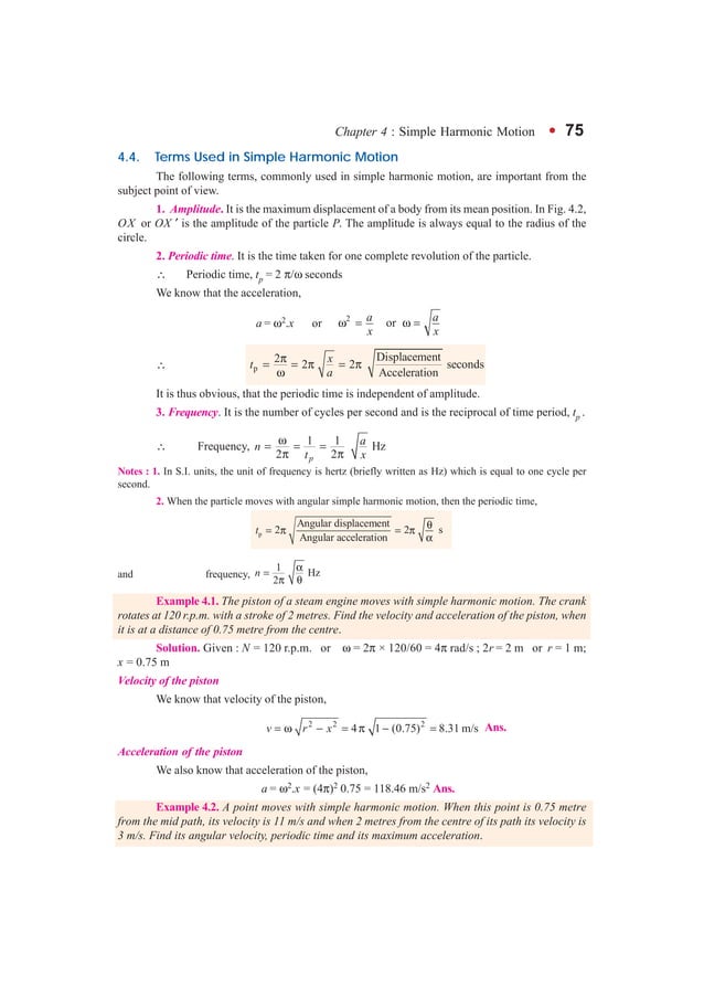 Simple harmonic motion | PDF
