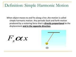 Simple harmonic motion | PPT