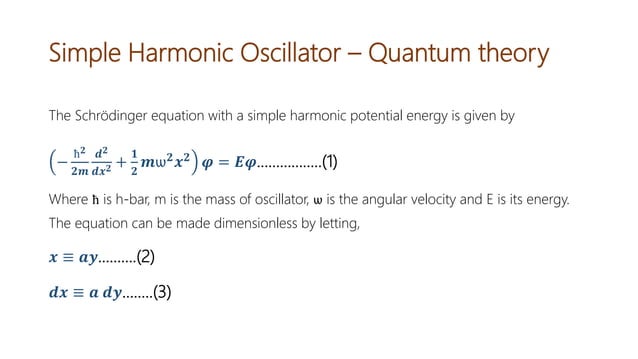 Simple harmonic oscillator | PPTX