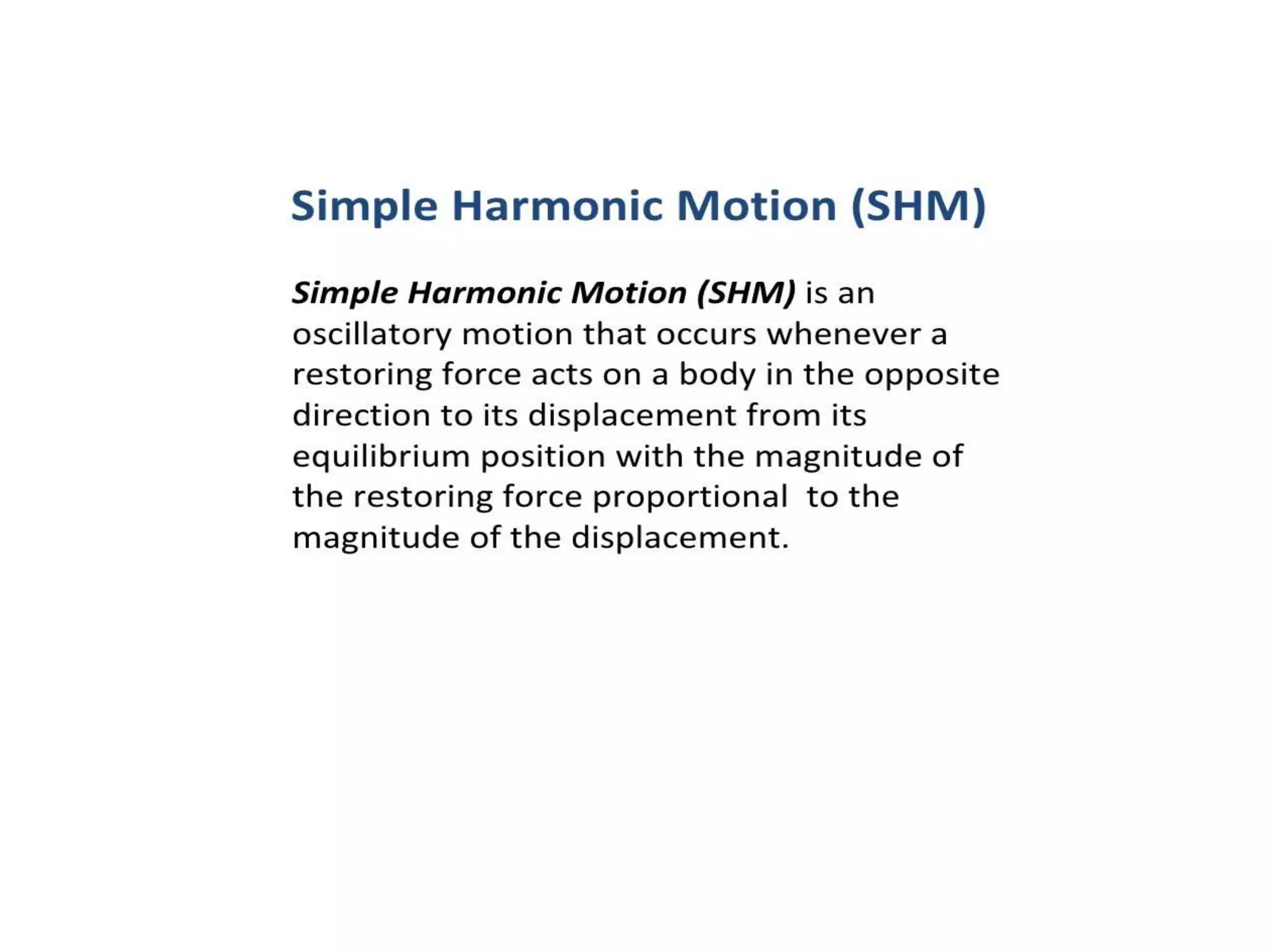 Simple harmonic oscillator | PPTX