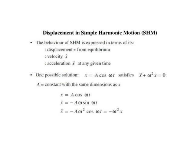 Simple harmonic oscillator | PPT