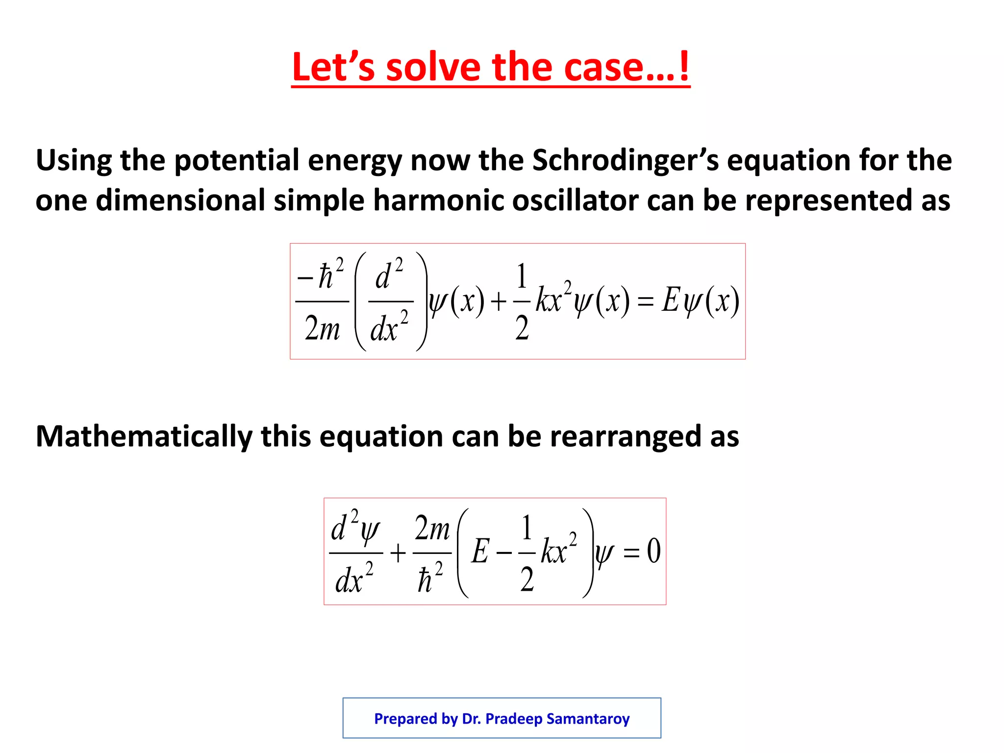 Simple harmonic oscillator | PPT