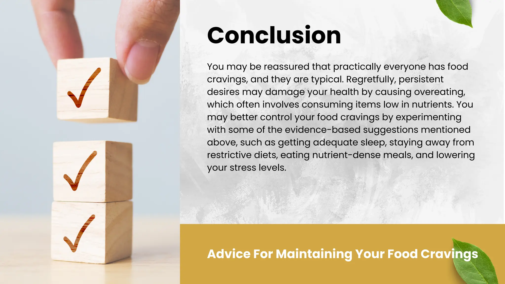 Simple Help To Prevent Food Cravings | PPT