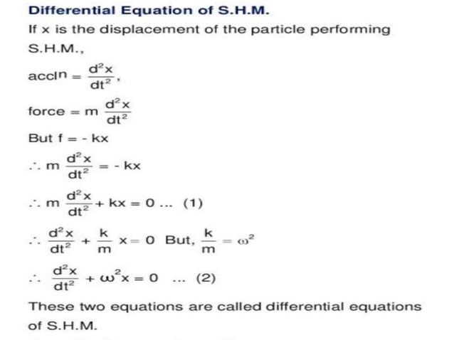 Simple Hormonic Motion Ppt