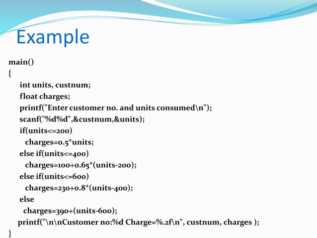 Simple If Else Statement Nesting Of If Else Statement And Else If Ladder