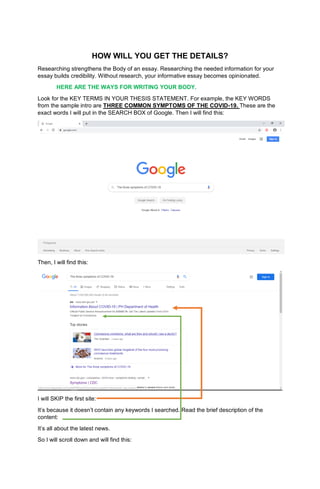 Simple informative essay guide to writing | PDF