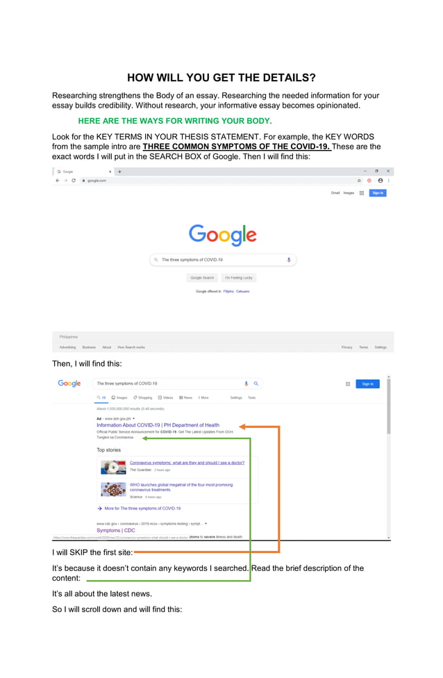 Simple informative essay guide to writing | PDF
