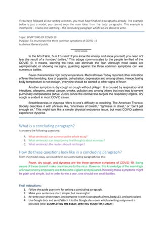 Simple informative essay guide to writing | PDF