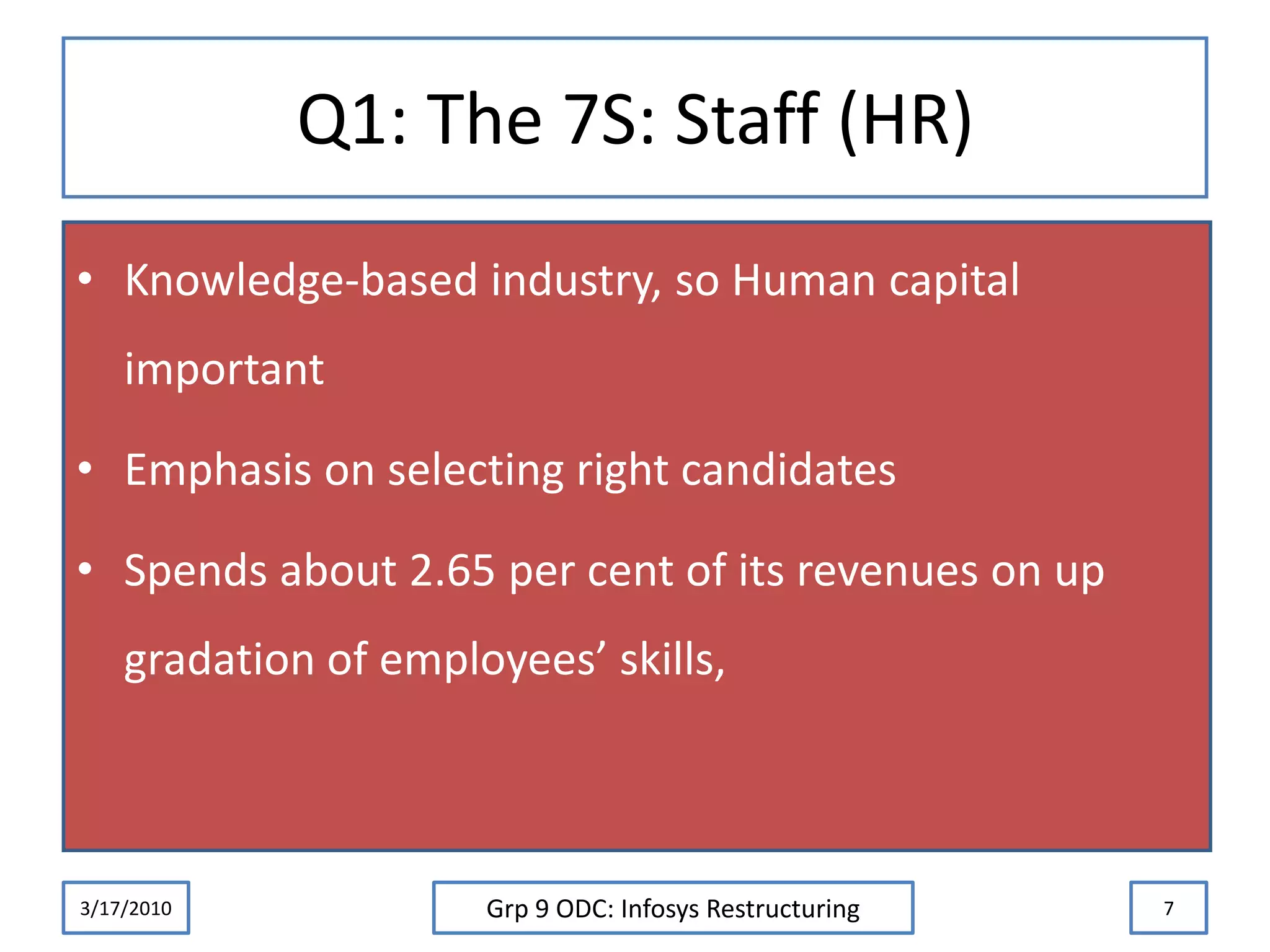 Simple Infosys Restructuring Analysis | PPTX