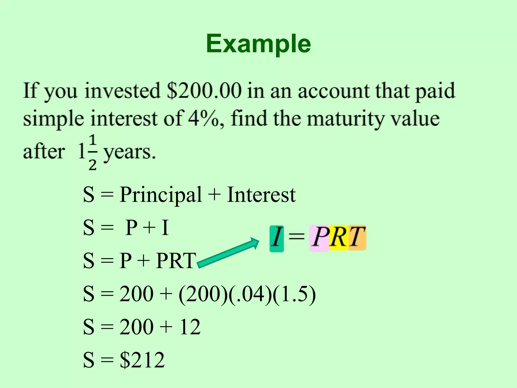 Simple Interest | PPTX