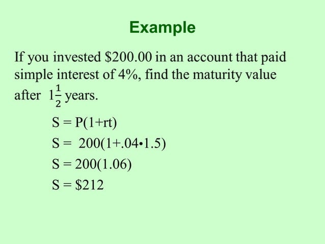 Simple Interest | PPTX